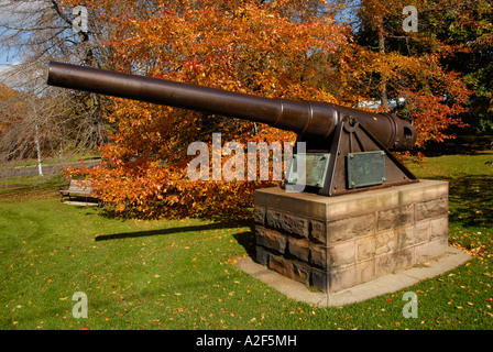 Trophy cannon from sunken Spanish Cruiser Castilla Stock Photo - Alamy