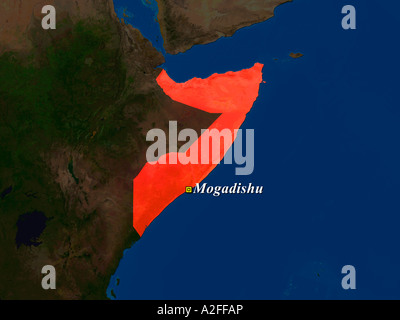 Colour satellite image of Mogadishu, Somalia. Image taken on March 20 ...