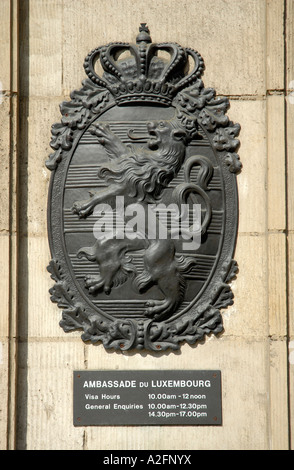 Luxembourg Embassy in Belgravia London Stock Photo - Alamy