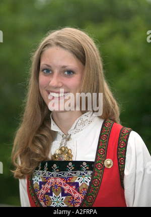 The Norwegian folk dancers costumes are designed in the tradition of ...