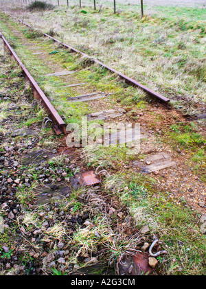 The end of the line / disused railway track - France Stock Photo - Alamy