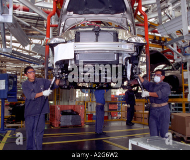 Mexico, Toluca, North America. Assembly line for PT Cruiser at Daimler ...