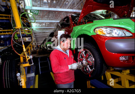 Mexico, Toluca, North America. Assembly line for PT Cruiser at Daimler ...
