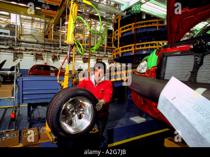 Mexico, Toluca, North America. Assembly line for PT Cruiser at Daimler ...