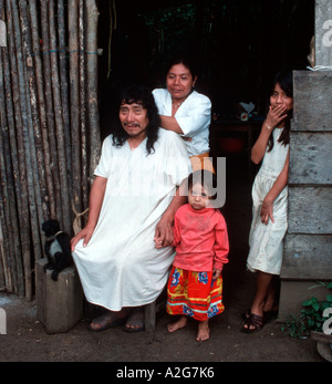Mexico, Chiapas, Lacanja, Selva Lacandona. The Lacandon Indians are ...