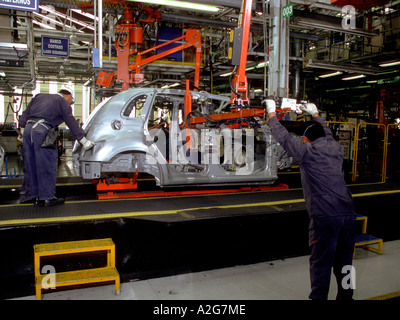 Mexico, Toluca, North America. Assembly line for PT Cruiser at Daimler ...