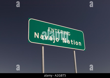 Entering the Navajo Nation sign, I-40 Indian Reservation entrance ...