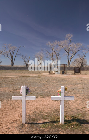 Billy the Kid's grave, Old Fort Sumner Museum, Fort Sumner, New Mexico ...