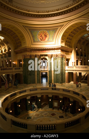 Interior of dome detail, Wisconsin State Capitol Building. Madison ...