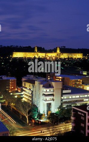 Pretoria city and Union Buildings at night Stock Photo - Alamy