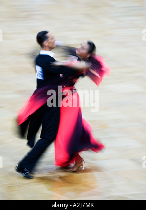 professional Ballroom Dancers dancing during the European Championships ...