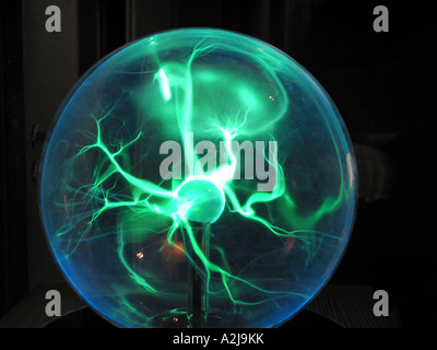 Electrical discharges of static electricity from a charged sphere in a ...