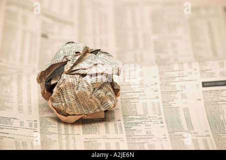 scrunched ball of newspaper Stock Photo: 22706528 - Alamy