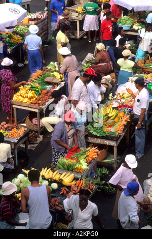 Colorful Fruit Market of St Georges in Grenada Caribbean Stock Photo ...