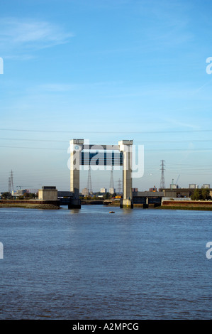 Barking Creek Flood Barrier at its junction with the River Thames Stock ...
