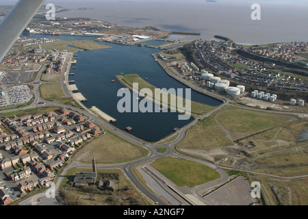 Aerial Barry Waterfront and Docks Vale of Glamorgan South Wales Stock ...