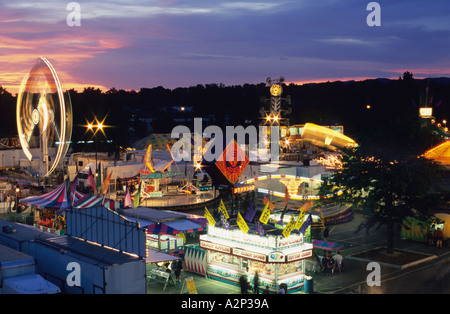 Carnival rides at night in Boise Idaho Stock Photo - Alamy