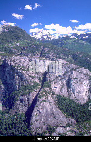 The granite monolith and cliffs of the Stawamus Chief, a mountain ...