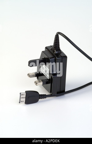 240v UK mains 3 pin plug phone charger Stock Photo - Alamy