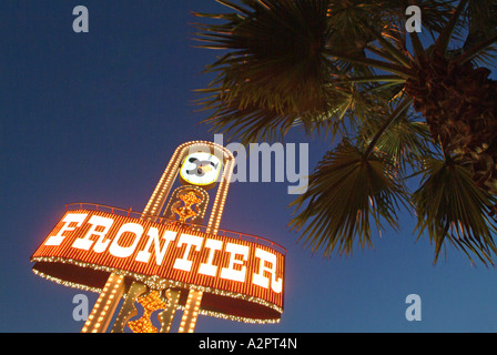 Frontier Hotel One of the older hotels of Las Vegas built in 1963 neon ...