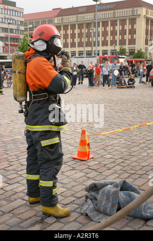 Fire department competition at Hakaniemi, Helsinki, Finland, EU Stock ...