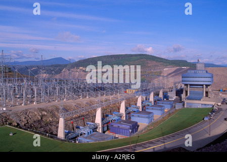 Hydro Electric Power Lines at the WAC Bennett Dam on the Peace River in ...