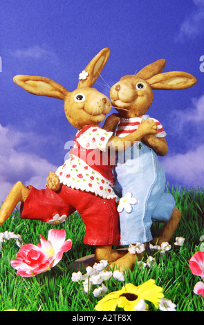TWO BUNNIES DANCE Stock Photo - Alamy
