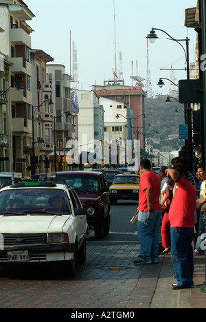 Traffic jam in the downtown of Guayaquil, Ecuador Stock Photo - Alamy