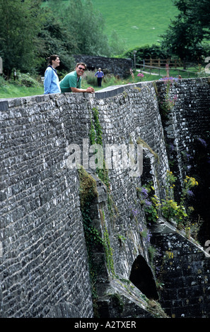 Canal-Aquaduct over the River Usk at Cefn-Brynich, Brecon, Powys, Wales ...
