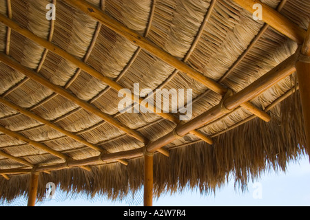palm thatch roof cabana Stock Photo - Alamy