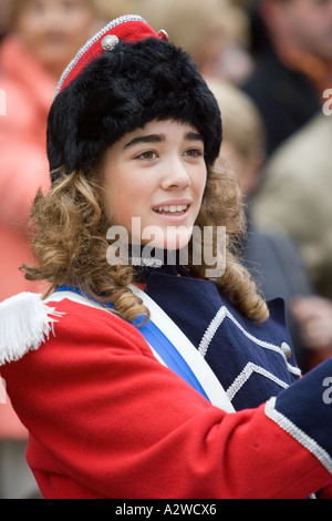 A young Basque woman in period costume , La Tamborrada, Donostia San ...