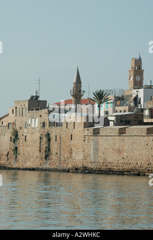 The ancient harbour in old Akko Stock Photo - Alamy