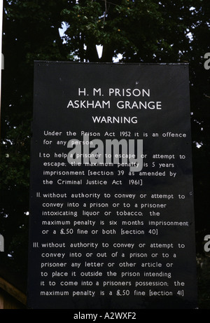 askham grange prison 1987 Stock Photo - Alamy