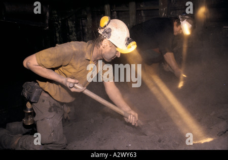 COALMINER AT WORK, COTGRAVE COLLIERY, NOTTINGHAMSHIRE 1992. THE MINE IS ...
