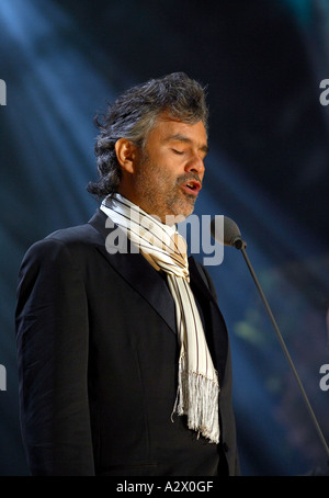 Italian Opera Star Andrea Bocelli In Concert Stock Photo Alamy