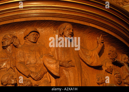 Carving of Jesus next to Nazi era soldier on pulpit of Berlin church ...