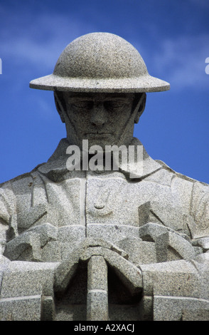 A close up of the Canadian Brooding Soldier memorial at Vancouver ...