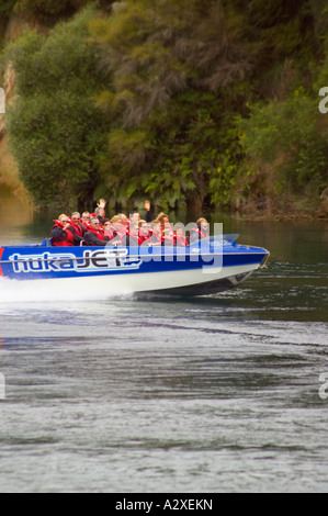 A Huka Falls Jet Boat, Lake Taupo, North Island, New Zealand Stock ...