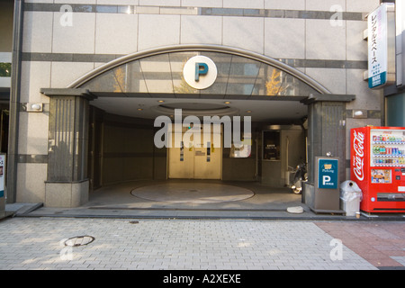 Car parking with elevator for cars, Tokyo, Japan, Asia Stock Photo - Alamy