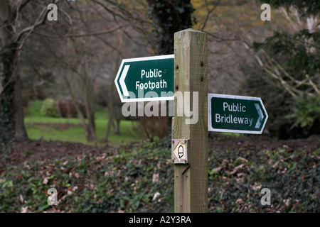 Sign: Public Footpath, seen in Coltishall, The Broads, Norfolk, England ...