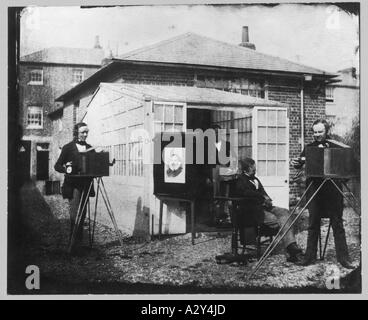 The 'studio' of W H Fox Talbot at Reading : he is the figure standing ...