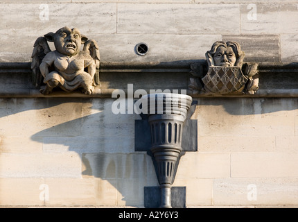 A winged grotesque, Magdalen College, University of Oxford, England ...