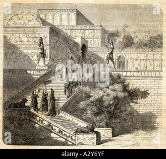 A reconstruction of the elaborate 'exitway' to the 'King's Palace' at ...
