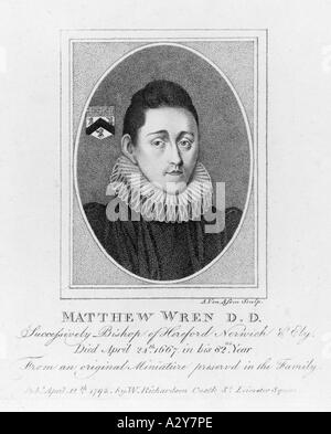 Matthew Wren, Bishop of Hereford, Norwich and Ely Stock Photo - Alamy