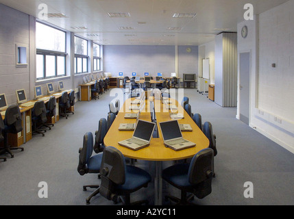 Computer suite in technology school North London GB Stock Photo - Alamy