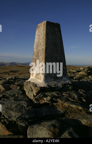 High Street's summit cairn, High Street range, Lake District, Cumbria ...