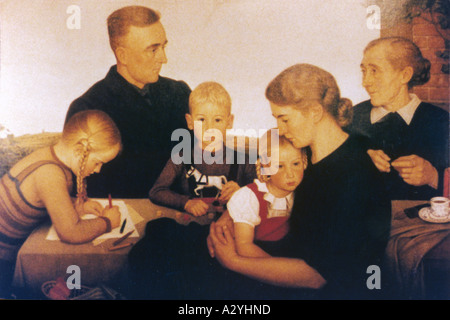 Perfect Aryan Family Stock Photo - Alamy