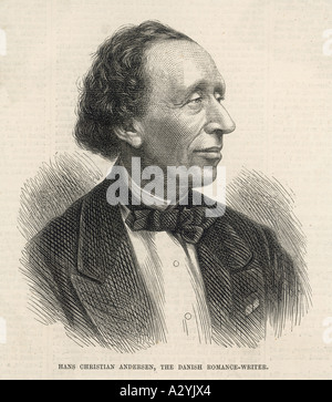 Hans Christian Andersen, 1805 - 1875, a Danish poet and writer, Portait ...