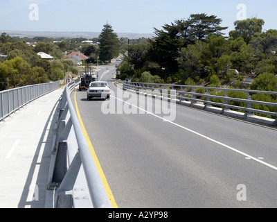 Hindmarsh Island bridge at Goolwa on the Murray River in South ...