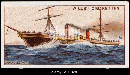 The Cunard Steamer Scotia, in its day the largest transatlantic paddle ...